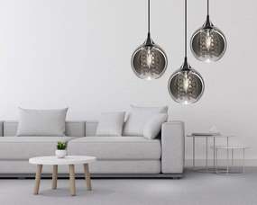 Toolight - Závěsné svítidlo ze skla s křišťály APP600-1CP, černá, OSW-09672