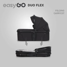 Sourozenecký kočárek EasyGo Duoflex Ebony Black
