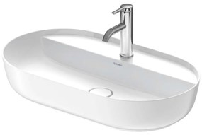 Duravit Luv - Umyvadlo na desku, 70x40 cm, bez přepadu, s otvorem pro baterii, WonderGliss, bílá/matná bílá 03807026001