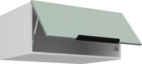 ARIA sb | horní skříňka 80 NAGU-36 1F výklopná | 80 cm | HLUBOKÁ | ANTI FINGERPRINT povrch | bílá/aquamarine