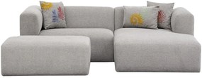 Hanah Home Hanah Home Rohová pohovka LINDEN MINI pravá světle šedá