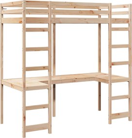Rám postele loft Přírodní 90 x 200 cm Masivní borové dřevo 3414550