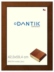 DANTIK rámeček 42x59,4 | BRETA hnědá (Plexi Čiré)