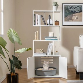Costway Skříňka pro kočky s na toaletu pro kočky – 60 × 45,5 × 142 cm