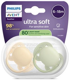 PHILIPS AVENT Šidítko Ultrasoft Premium neutral 6-18 m 2 ks Philips Avent