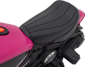 Ramiz Elektrická motorka Chopper FASTER pro děti růžová + FM rádio + audio panel + LED