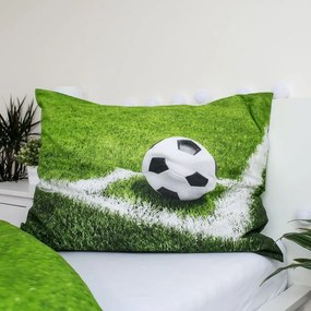 Zelené bavlněné dětské povlečení na jednolůžko 140x200 cm Football – Jerry Fabrics