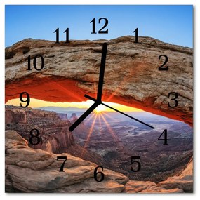 Nástenné skleněné hodiny Grand Canyon