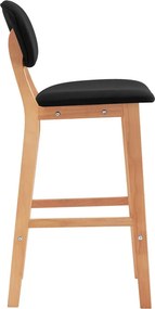 Barové židle 2 ks černé textil 289373