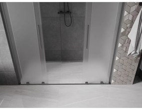 Mexen Velar L Duo, posuvné sprchové dveře do otvoru 180 cm, 8mm sklo námraza, broušený grafit, 871-180-003-32-95