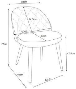 Čalouněná designová židle Poppy růžová