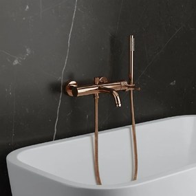 Rea Lungo Diamond, vanová baterie s ruční sprchovou hlavicí, měděná lesklá, REA-B0980