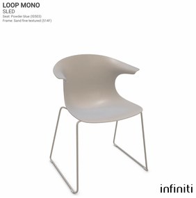 Židle Loop Mono Sled Barva kovové konstrukce: Sand 514F, Barva sedáku a opěradla z recyklovaného plastu: Sand IS514