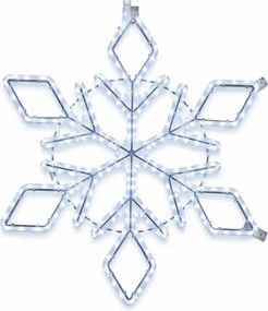 Easy Fix 2D LED světelná vločka XI, Ø 89 cm, ledově bílá, závěsný, hliník