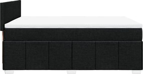 Box spring postel s matrací černá 160x200 cm textil 3287114