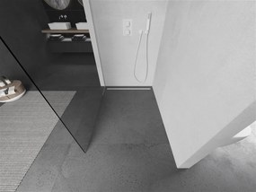 Mexen Kioto, Walk-In sprchová zástěna 80 x 200 cm, 8mm čiré sklo, bílý profil, 800-080-101-20-00