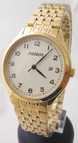Foibos Dámské šperkové zlacené přehledné hodinky Foibos 3L152