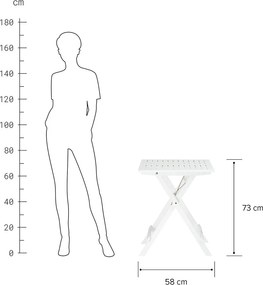 Butlers LODGE Skládací stůl - bílá