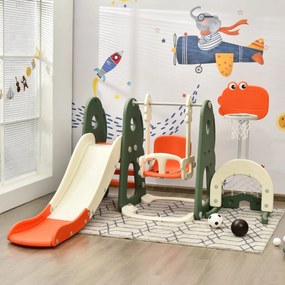 Costway Sada houpaček skluzavka a houpačka pro batolata 172 × 182 × 108-120 cm