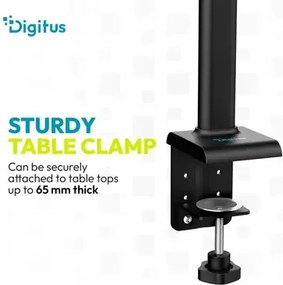LED stolní lampička s klipem černá / Stolní lampička / 50 cm / 1025 lm