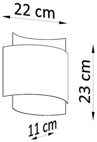 Nástěnné svítidlo Impact, 1x černé kovové stínítko