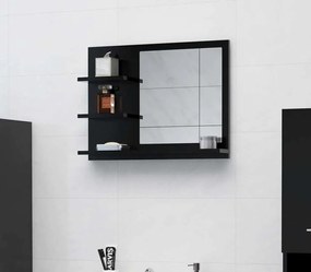 vidaXL Koupelnové zrcadlo 60 x 10,5 x 45 cm dřevotříska [815661] Barva: Černá