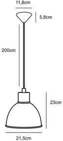 NORDLUX Kovový závěsný lustr POP, 1xE27, 40W, antracitový 45833050