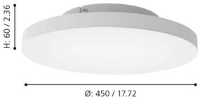 Eglo 900055 - LED RGBW Stmívatelné stropní svítidlo TURCONA-Z LED/22,4W/230V