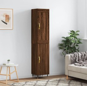 vidaXL Skříň highboard 34,5 x 34 x 180 cm kompozitní dřevo [3200120] Barva: hnědý dub