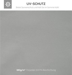 Náhradní střecha altánu Outsunny pro zahradní altán 3x4 m z polyesteru ve světle šedé barvě, odolná proti povětrnostním vlivům |