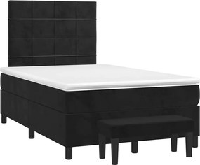 Box spring postel s matrací černá 120 x 190 cm samet 3270471