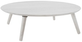Bílý dřevěný konferenční stolek RAGABA CONTRAST SLICE 100 cm