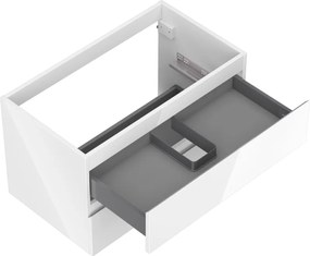 Mexen Orio, koupelnová skříňka 80 cm, 2 zásuvky, bílá lesklá, 91A10-08047-2-BFF00