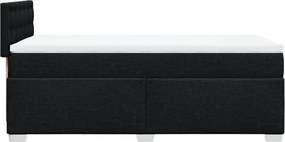 Box spring postel s matrací černá 90x190 cm textil 3285759