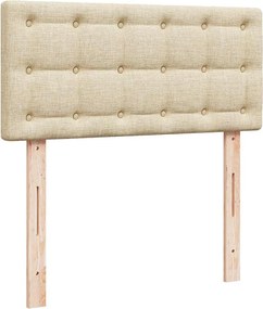 Box spring postel s matrací krémová 90x200 cm textil 3287358