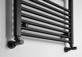 Aqualine Direct otopné těleso rovné boční připojení 600 x 960 mm černá mat ILR96B