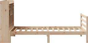Postel s knihovnou bez matrace 100 x 200 cm masivní borovice 3321934
