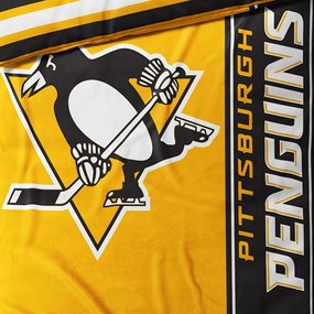 Mikroplyšové ložní povlečení NHL Pittsburgh Penguins - 70 x 90 cm + 140 x 200 cm