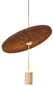 Dřevěné designové závěsné svítidlo Calma Dekor: Tmavý korek