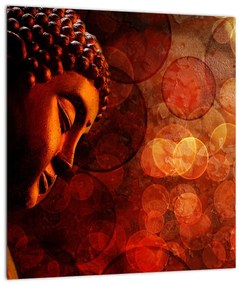 Obraz - Buddha v červených tónech (30x30 cm)