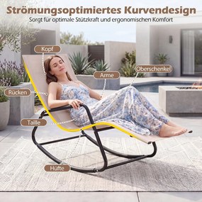 Costway Zahradní lehátko odolné proti povětrnostním vlivům ergonomické houpací