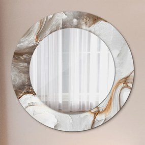 Kulaté dekorativní zrcadlo Jasný mramor fi 50 cm