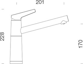 Schock Baterie dřezu SC-510 NT Bronze pevné ramínko