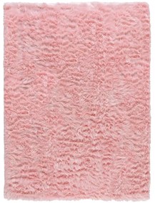 Flair Rugs koberce Kusový koberec Faux Fur Sheepskin Pink - 60x90 tvar kožešiny cm