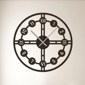 dřevo života Nástěnné hodiny CIRCLE Zvolte barvu dekoru: Wenge, Zvolte velikost hodin (cm): 35x35, Barva ručiček: Stříbrné