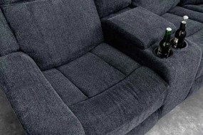 Designová rohová sedačka Movie 270 cm tmavě šedá