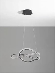 LED lustr Ginevra 57 černé