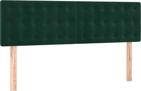 Box spring postel s matrací tmavě zelená 140x200 cm samet 3131204