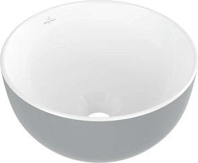 Villeroy & Boch Artis - Umyvadlo na desku, průměr 33 cm, bez přepadu, bez otvoru pro baterii, French Linen 438932BCT7
