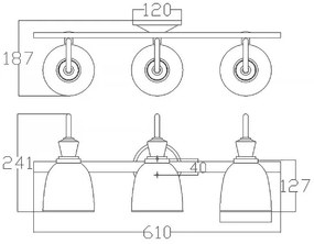Elstead KL-CORA3-BATH - LED Koupelnové nástěnné svítidlo CORA 3xG9/3W/230V IP44